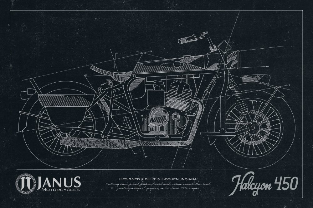 Janus Design Sketch Posters - Janus Motorcycles